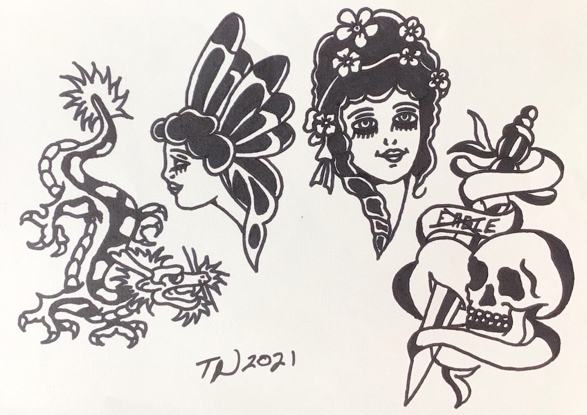 Custom Tattoo Flash Designs: Classic to Modern Styles